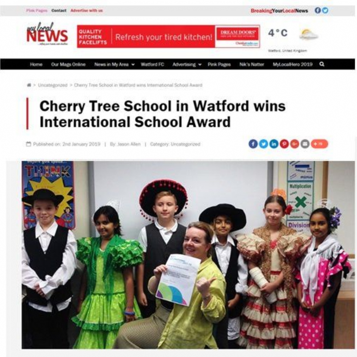 Cherry Tree Primary School - Cherry Tree School awarded British Council ...